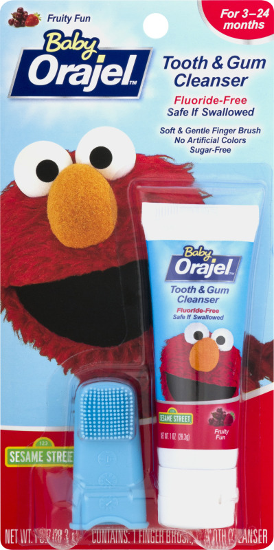 Baby Orajel Sesame Street Tooth & Gum Cleanser Baby Orajel(310310325619 ...