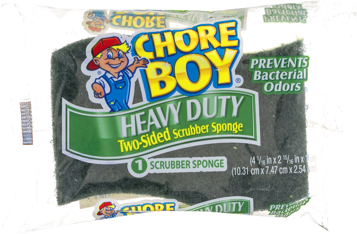 Chore Boy Heavy Duty Two-Sided Scrubber Sponge Chore Boy(811435002206 ...
