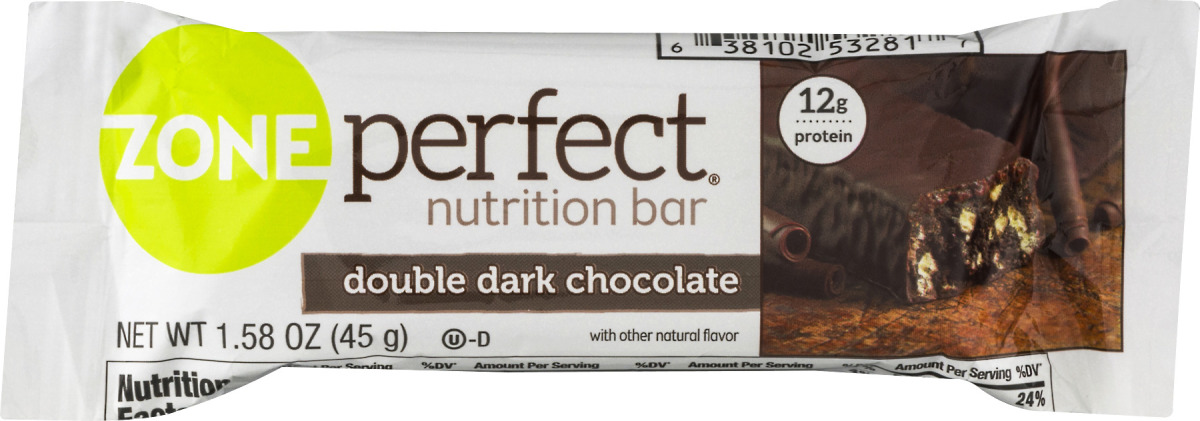 Zone Perfect Nutrition Bar Double Dark Chocolate Zone Perfect ...