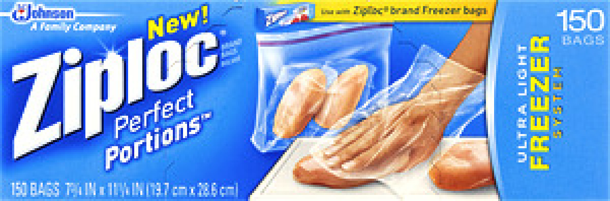 Ziploc Perfect Portions Ultra Light Freezer System Bags - 150 CT Ziploc ...