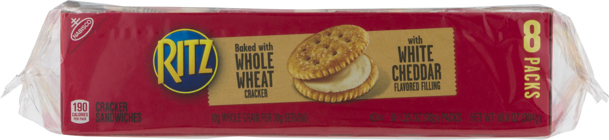 Nabisco Ritz Whole Wheat Cracker Sandwiches with White Cheddar Filling ...
