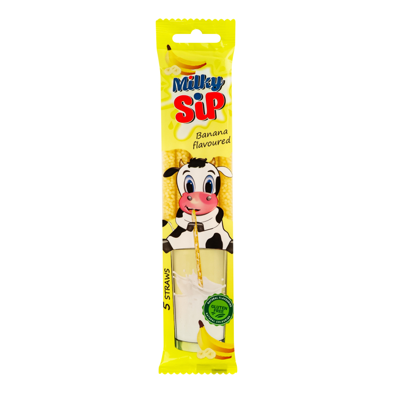 Трубочка для молока со вкусом банана Milky Sip м/у 5х6г Milky Sip ...