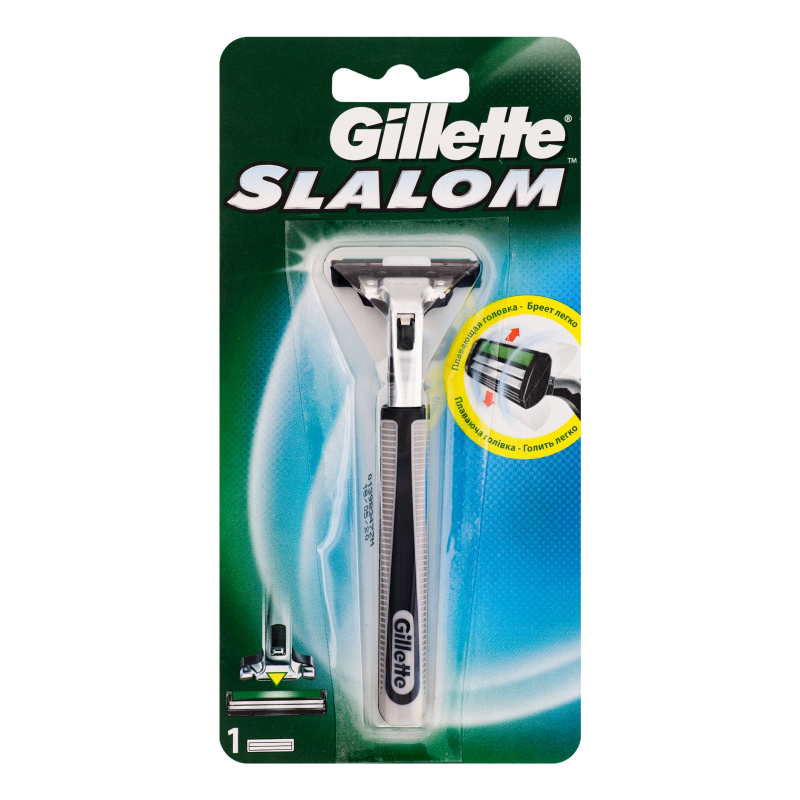 Станок для бритья мужской Slalom Gillette 1шт Gillette(7702018867790 ...