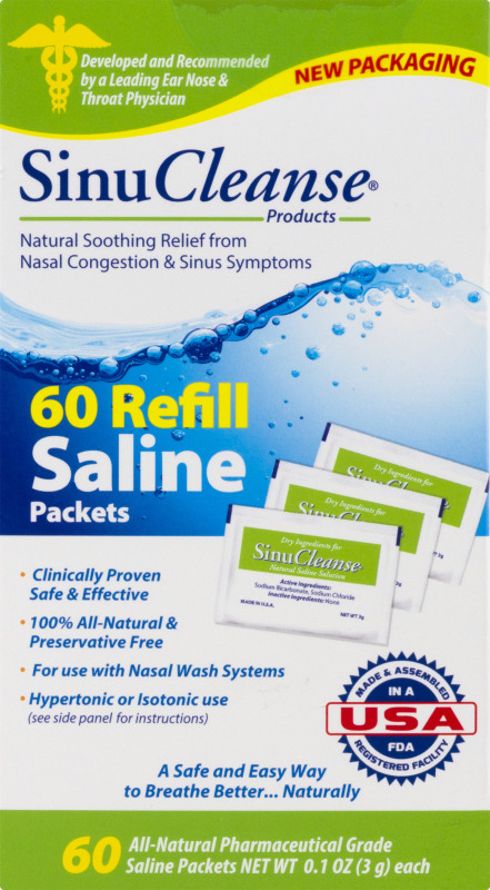 SinuCleanse Saline Packet Refills - 60 CT SinuCleanse(646011001034 ...