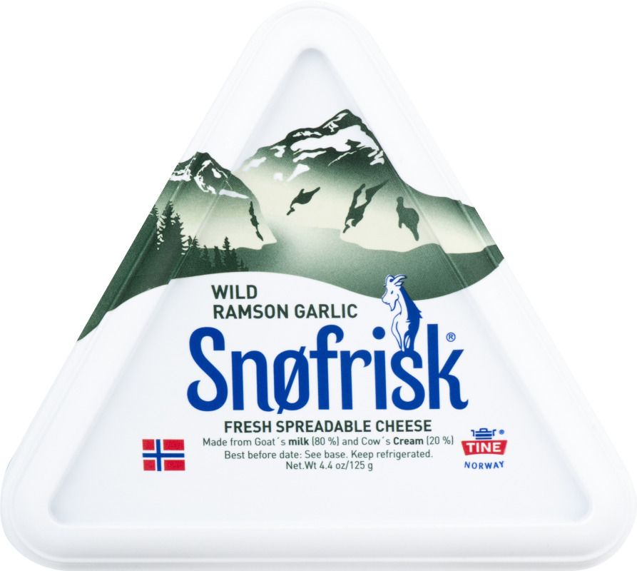 Snofrisk Fresh Spreadable Cheese Wild Ramson Garlic Snofrisk ...