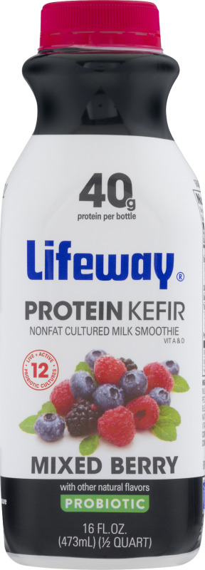 Lifeway Protein Kefir Nonfat Cultured Milk Smoothie Probiotic Mixed ...
