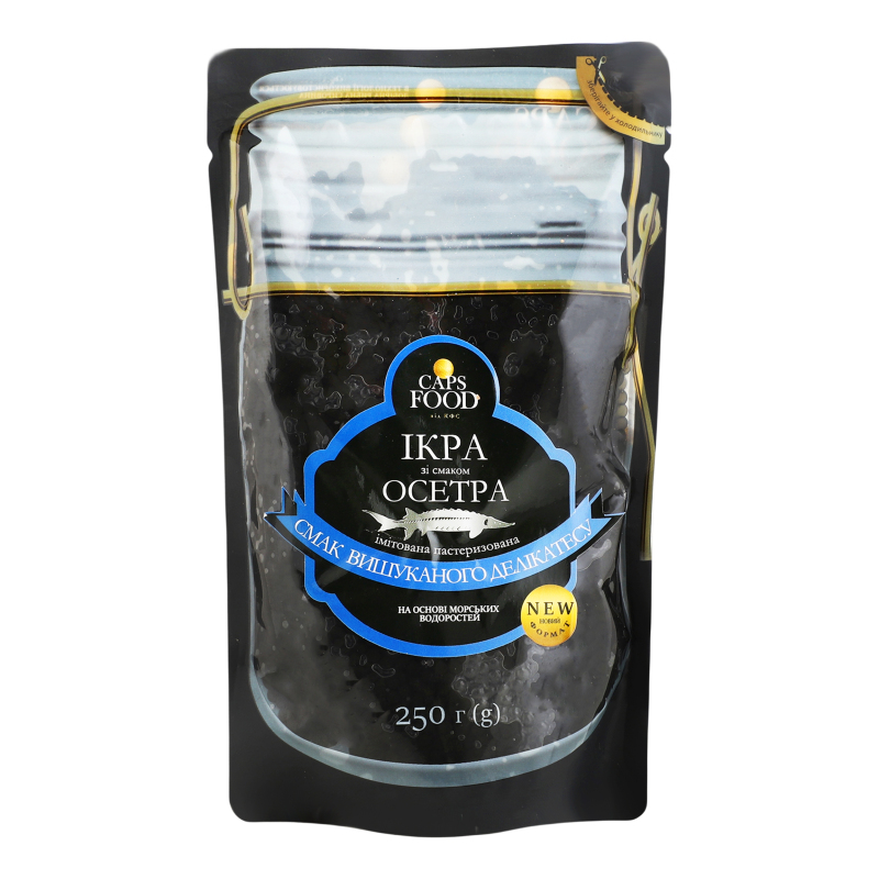 Икра имитированная со вкусом осетра пастеризованная Caps food д/п 250г ...