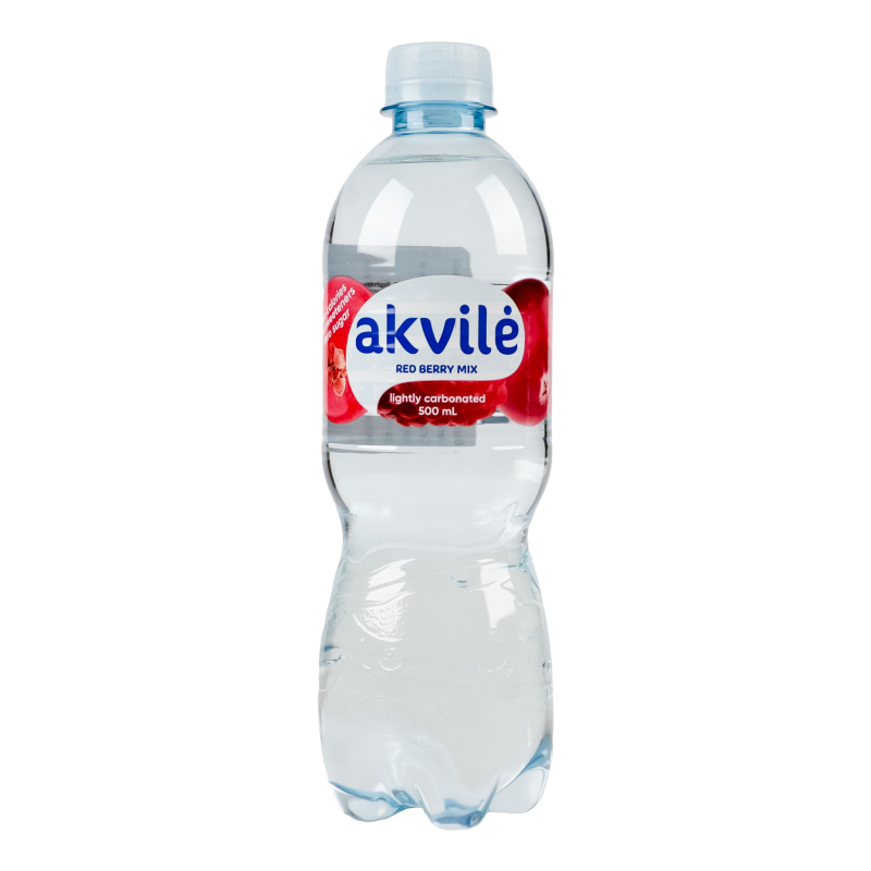 Вода минеральная слабогазированная со вкусом красных ягод Akvile п/бут ...
