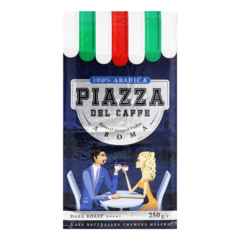 Кофе натуральный жареный молотый Aroma Piazza del Caffe в/у 250г Piazza ...