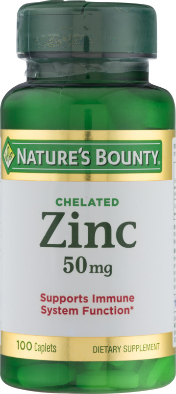 Nature's Bounty Zinc 50 mg Caplets - 100 CT Nature's Bounty(74312020605 ...
