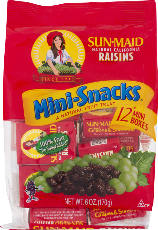 Sun-Maid Raisins Mini-Snacks - 12 CT Sun-Maid(41143125762): customers ...