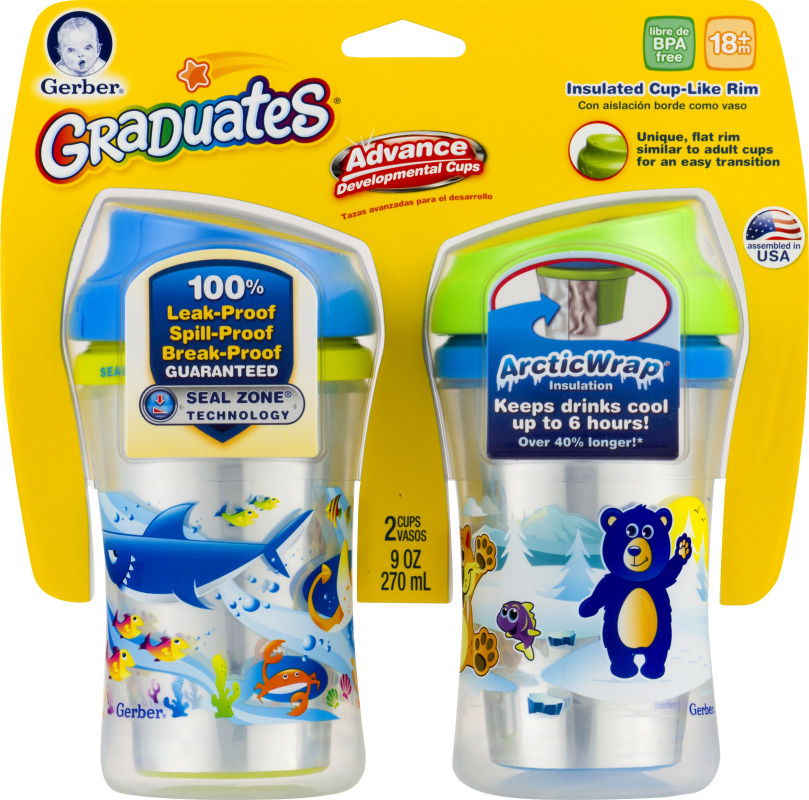 Gerber Graduates Advance Developmental Cups 18+m - 2 CT Gerber ...