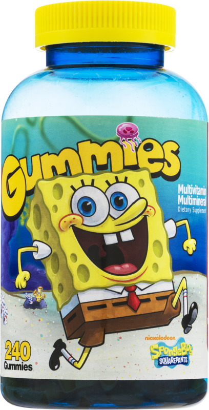 Spongebob Multivitamin/Multimineral Gummies - 240 CT Nickelodeon ...