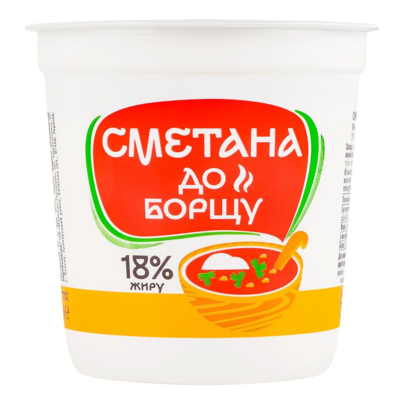 Сметана 18% Сметана до борщу ст 350г Сметана до борщу(4820233281030 ...