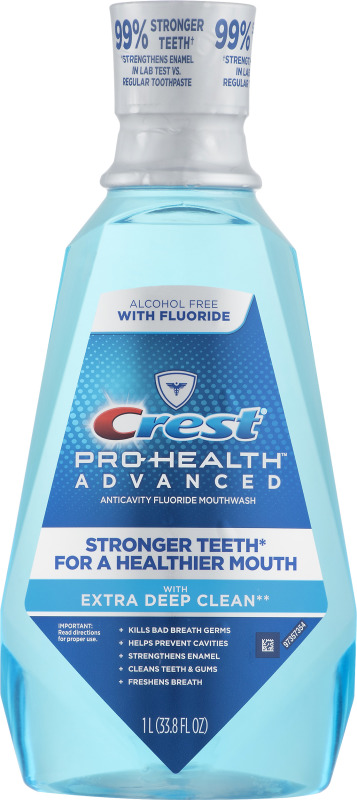 Crest Pro-Health Advanced with Extra Deep Clean Mouthwash Fresh Mint ...