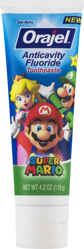 Orajel Anticavity Fluoride Toothpaste Super Mario Star Berry Orajel ...