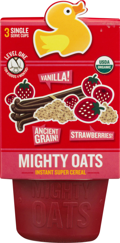 Mighty Oats Instant Super Cereal Vanilla & Strawberries - 3 CT Mighty ...