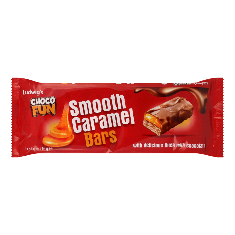 Набір батончиків Choco Fun Smooth Caramel мол шок(4000415440800 ...