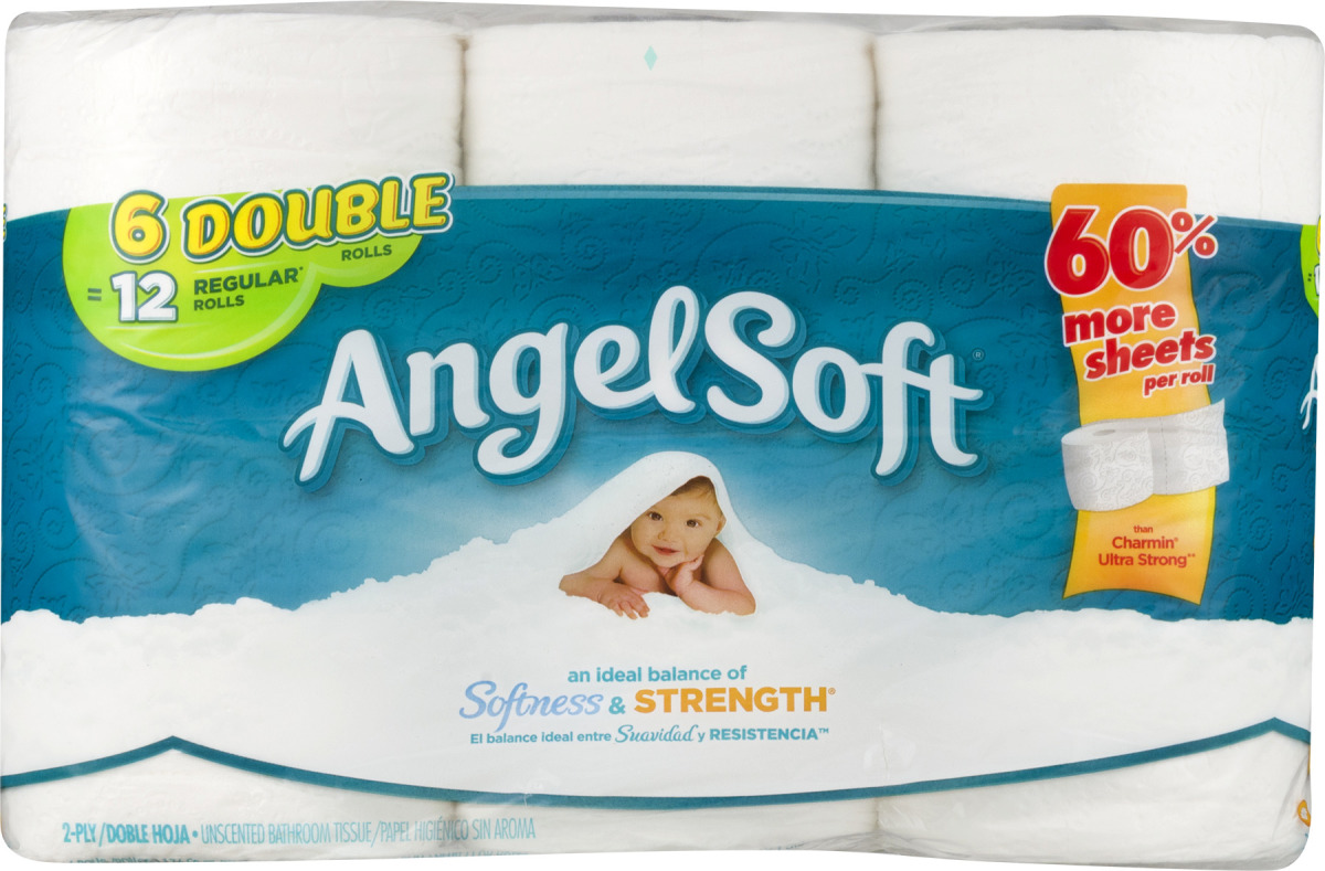 Angel Soft Bathroom Tissue Double Rolls - 6 CT Angel Soft(30400774331 ...