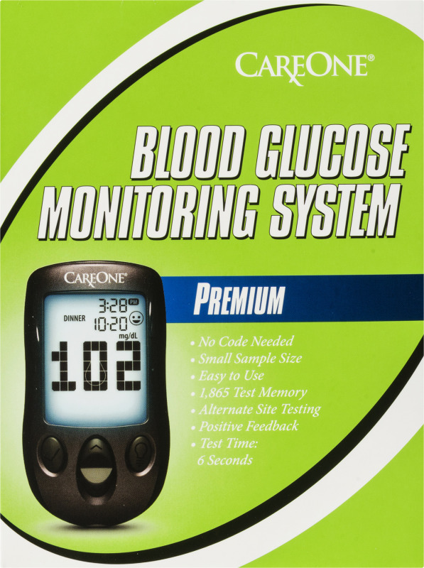 CareOne Blood Glucose Monitoring System Premium CareOne(341520000683 ...