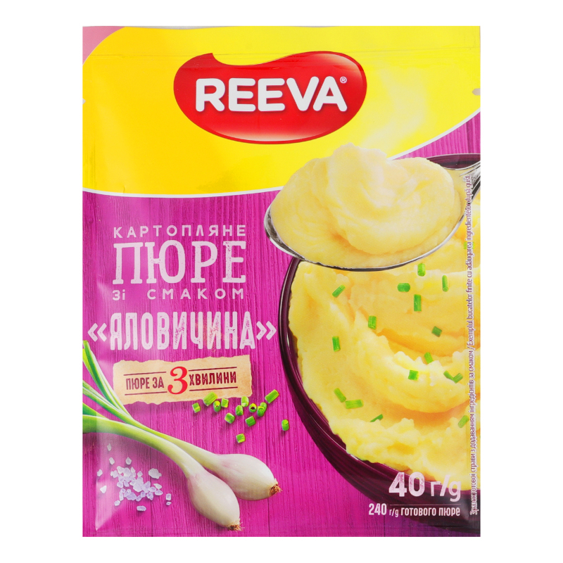 Пюре картофельное быстрого приготовления Говядина Reeva м/у 40г Reeva ...