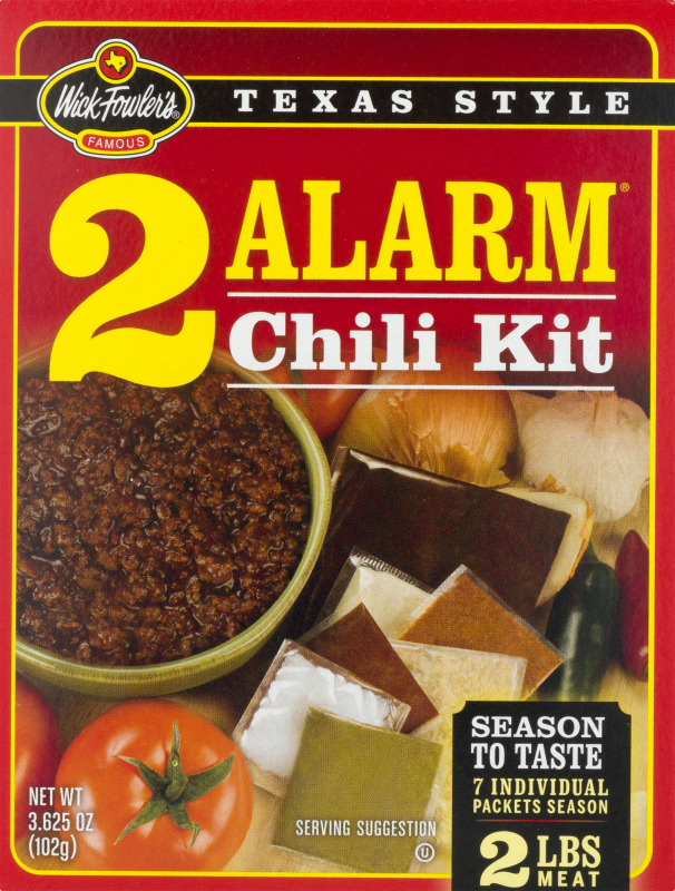 Wick Fowler's Texas Style 2 Alarm Chili Kit Wick Fowler's(71092000698 ...