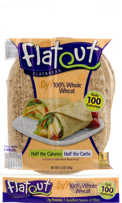 Flatout Flatbread 100% Whole Wheat - 6 CT Flatout(688339927009 ...