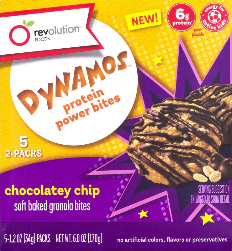Revolution Foods Dynamos Protein Power Bites Chocolatey Chip - 5 PK ...