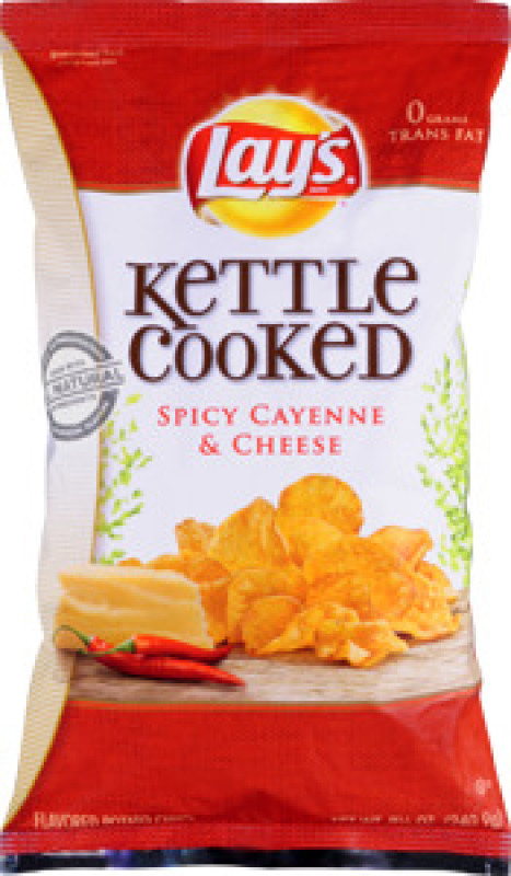 Lay's Kettle Cooked Spicy Cayenne & Cheese Flavored Potato Chips Lay's ...