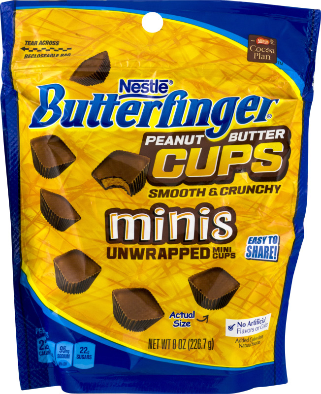 Butterfinger Peanut Butter Cups Unwrapped Minis Butterfinger ...
