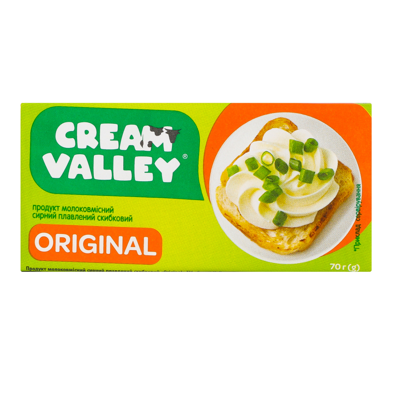 Продукт сирний 55% молоковмісний плавлений скибковий Original Cream ...