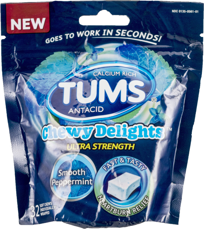 Tums Antacid Chewy Delights Ultra Strength Smooth Peppermint - 32 CT ...