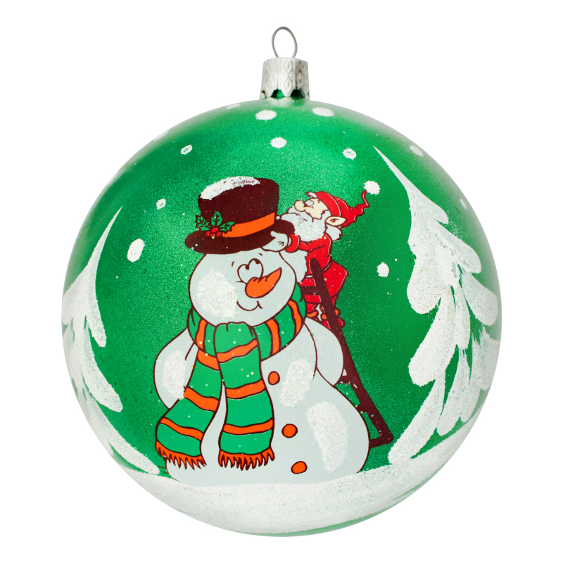 Украшение елочное шар 100мм №2234 Новогодний персонаж Оском Плюс 1шт No ...