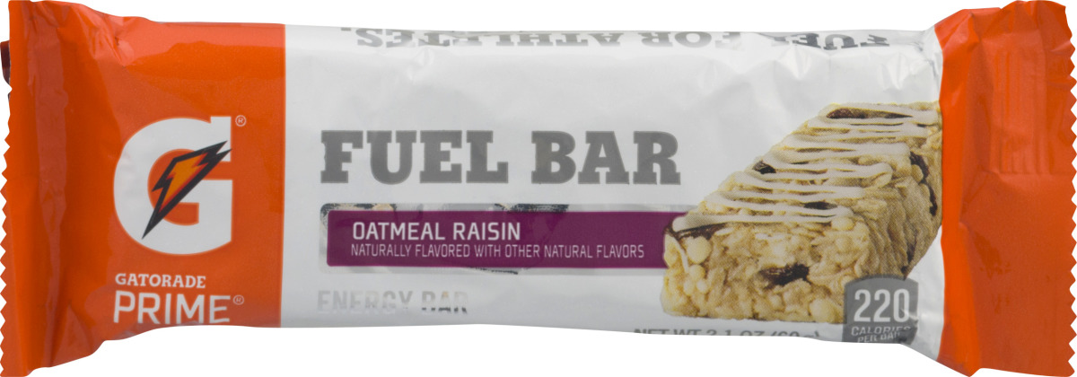 Gatorade Prime Fuel Bar Oatmeal Raisin Energy Bar Gatorade(52000010459 ...