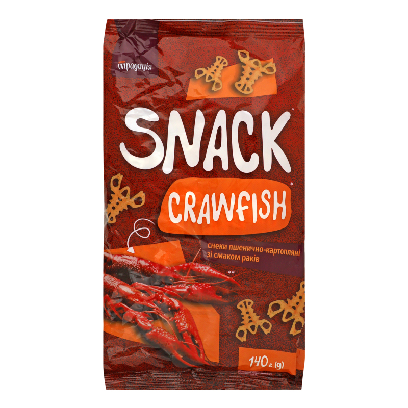 Снеки пшенично-картофельные со вкусом раков Crawfish Snack Традиція м/у ...