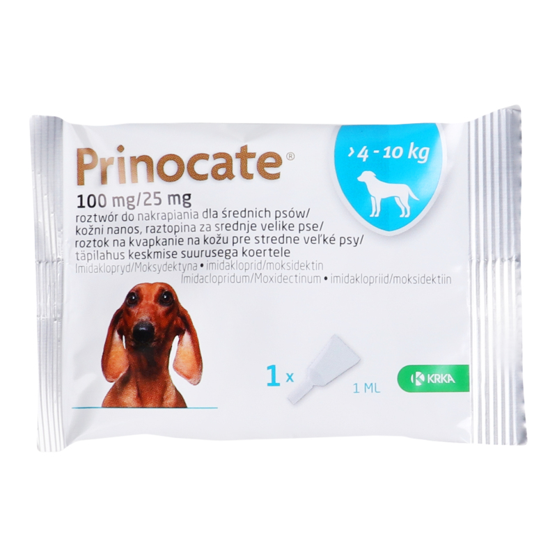 Капли противопаразитарные для собак >4-10кг Prinocate Krka 1мл Krka ...