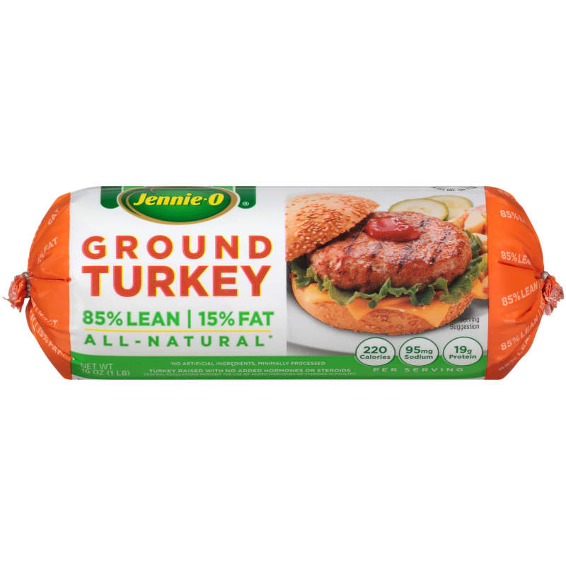 Jennie-O Ground Turkey Roll, 16 ounce (1 pound) Jennie-O(42222130165 ...