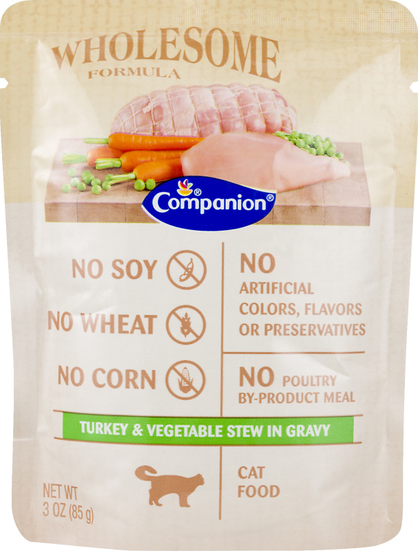 Companion Wholesome Formula Cat Food Turkey and Vegetable Stew in Gravy ...
