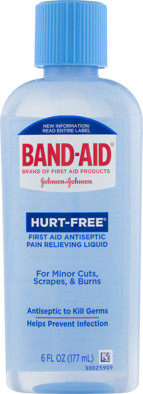 Band-Aid Hurt-Free First Aid Antiseptic Pain Relieving Liquid Band-Aid ...