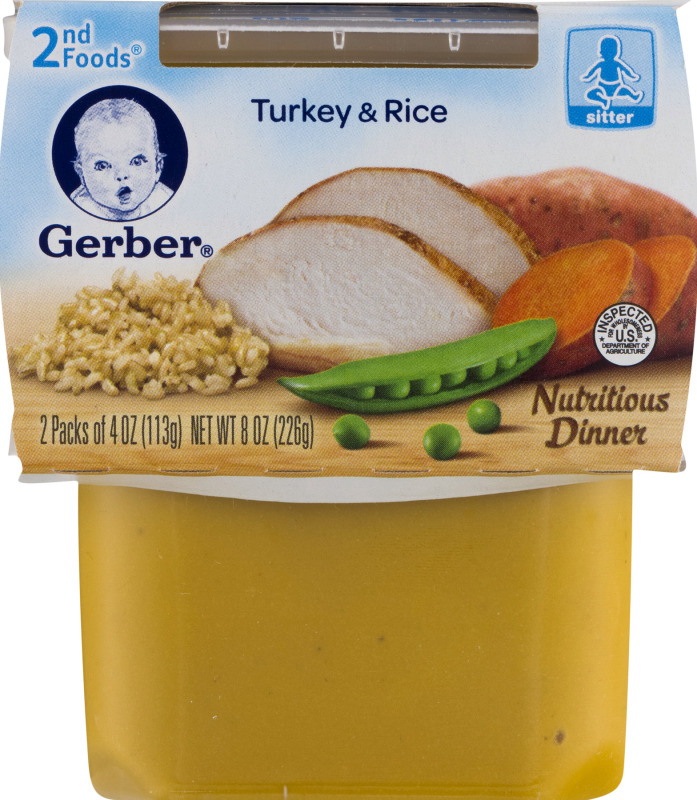 Gerber 2nd Foods Turkey & Rice - 2 CT Gerber(15000073282): customers ...