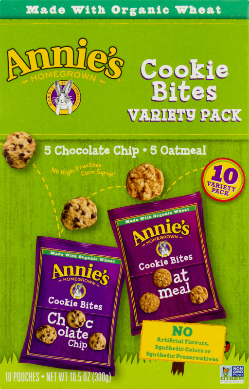 Annie's Homegrown Cookie Bites Variety Pack - 10 CT Annie's Homegrown ...