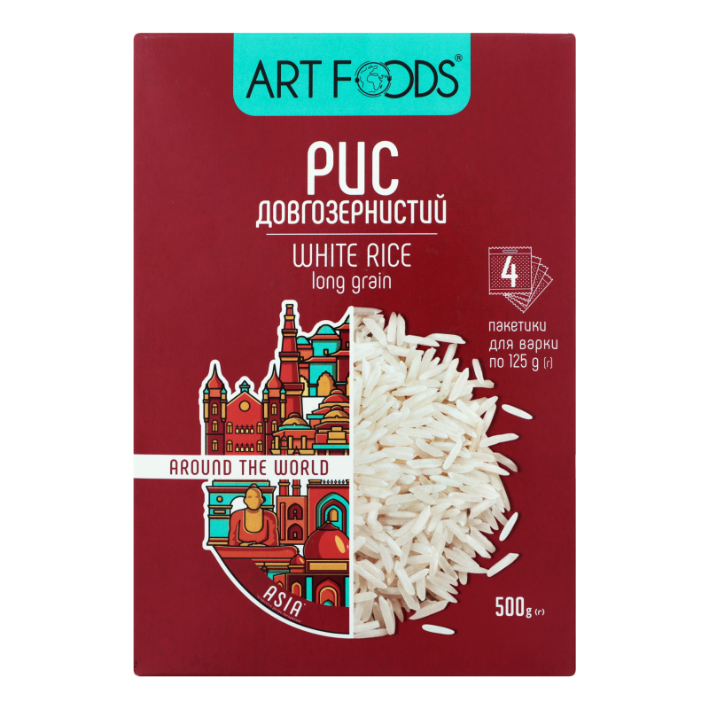 Рис длиннозернистый Art Foods к/у 500г Art Foods(4820191590786): купить ...