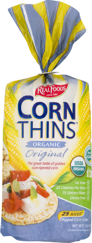 Real Foods Corn Thins Organic Original - 25 CT Real Foods(671959000016 ...