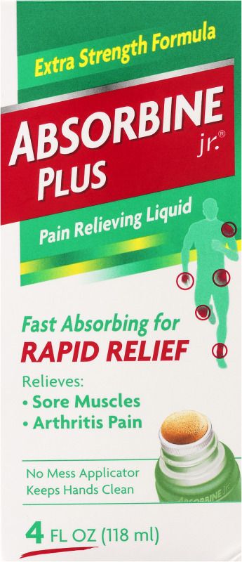 Absorbine Jr. Plus Pain Relieving Liquid Extra Strength Absorbine ...