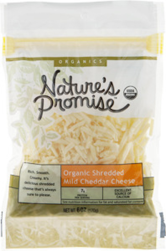 Nature's Promise Organic Shredded Mild Cheddar Cheese Nature's Promise ...