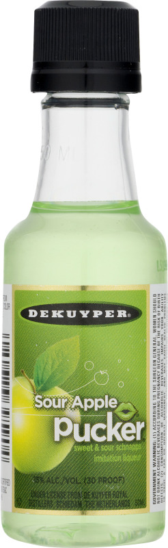 Dekuyper Pucker Sweet & Sour Schnapps Imitation Liqueur Sour Apple ...