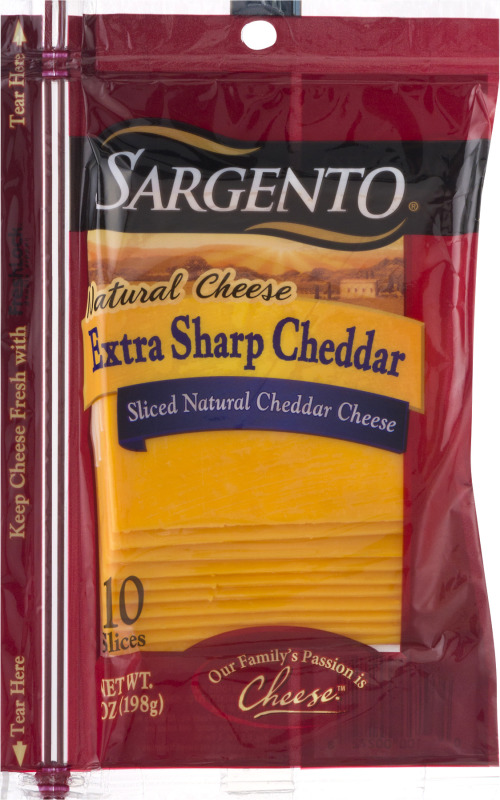 Sargento Natural Extra Sharp Cheddar Cheese Slices - 10 CT Sargento ...