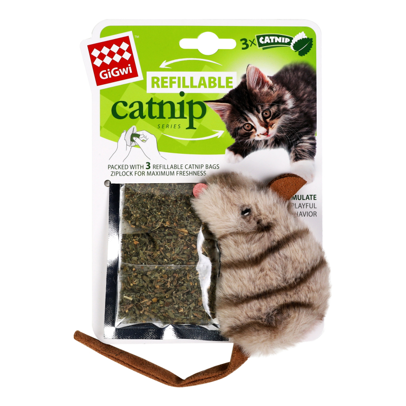 Игрушка для кошек №75018 Мышка с кошачьей мятой Catnip GiGwi 1шт GiGwi ...
