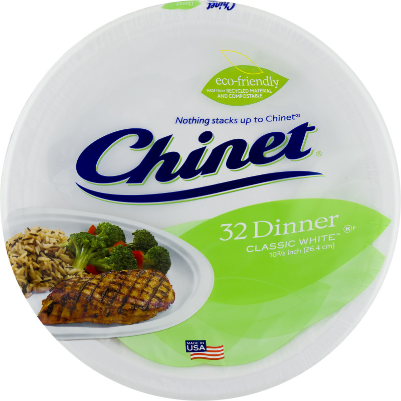 Chinet Dinner Classic White 10 3/8 inch - 32 CT Chinet(37700322262 ...