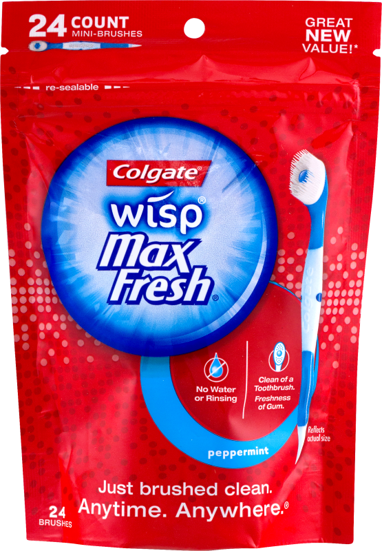 Colgate Wisp Max Fresh Mini-Brushes Peppermint - 24 CT Colgate ...
